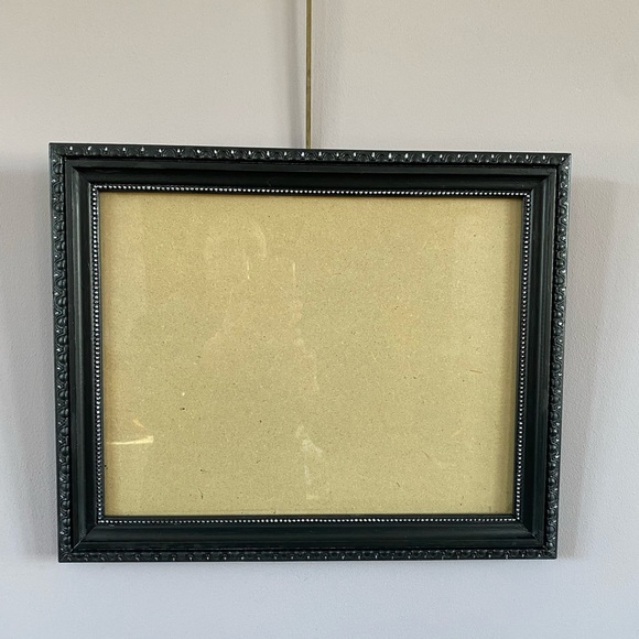 Accents | Wood Frame Painted In Licorice Black With Silver | Poshmark